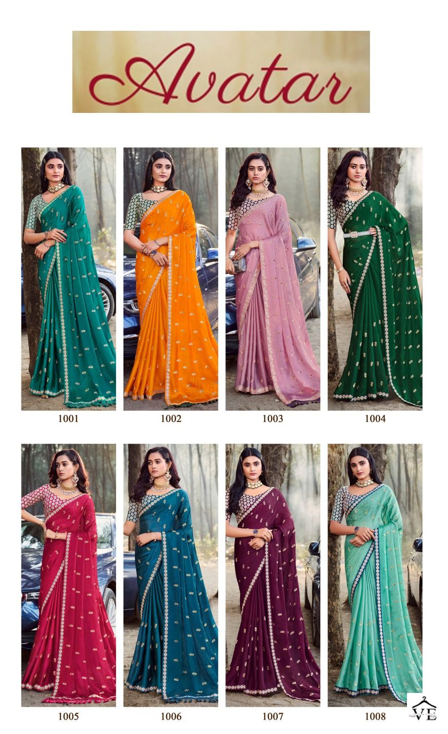 VE Avatar Chiffon Wholesale Saree Catalog - Vardan Ethnic