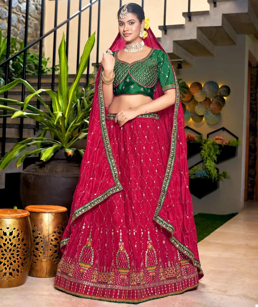 Varni Zeeya-Sanskriti Chinon Crushed Wholesale Lehenga Catalog - Vardan ...