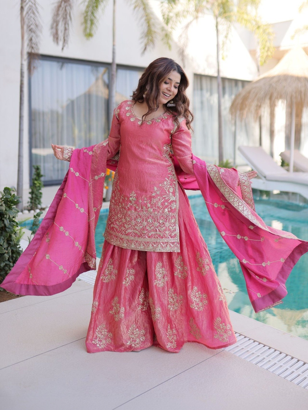 Dhusameera 01 Fandy Silk Embroidered Festival Wear Kurti Set - Vardan ...